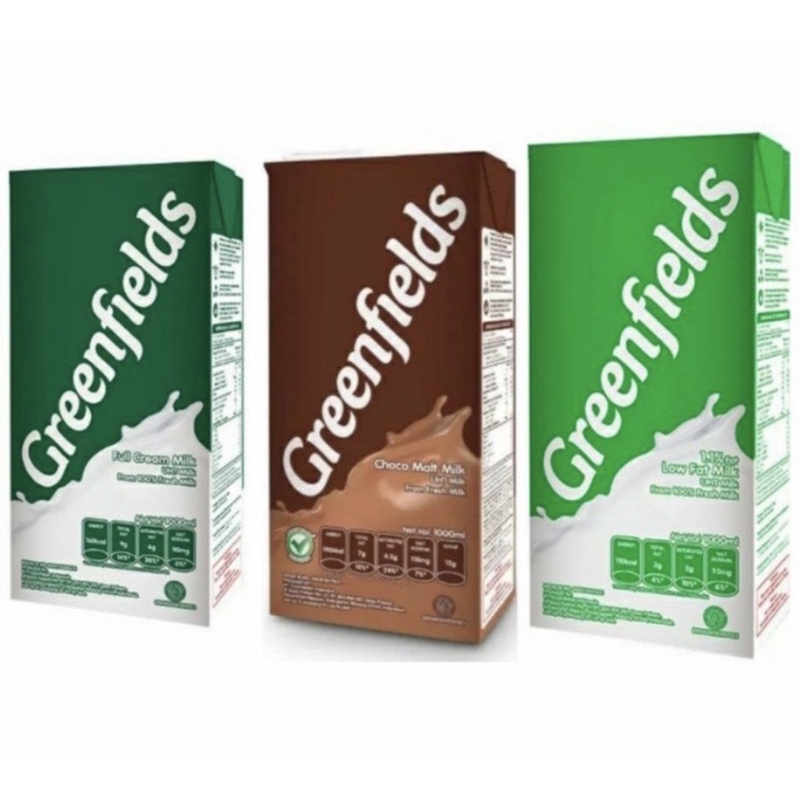 Jual GREENFIELDS UHT MILK 1 LITER ALL VARIAN | Shopee Indonesia