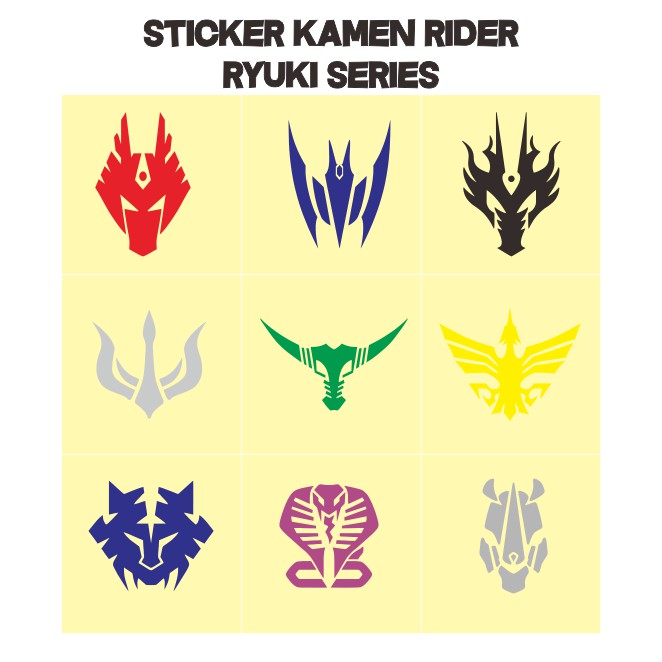 Jual Sticker Cutting - Stiker - Tokusatsu - Kamen Rider RYUKI SERIES ...