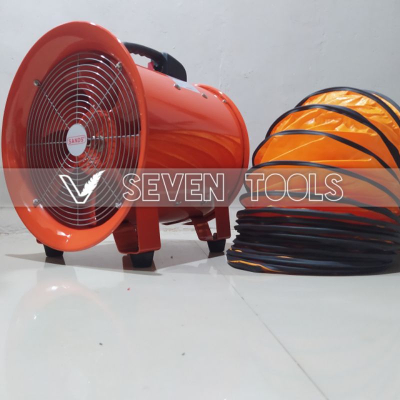 Jual Portbale Ventilator 8 inch blower industri exhaust fan Merk SANDS plus flexsible duct 10 ...