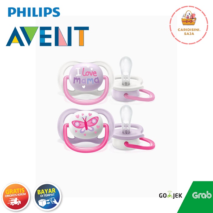 Jual Empeng Philips Avent Ultra Air Night Pacifier 0-6m Twin pack ...