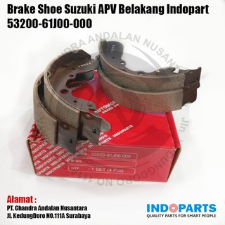 Jual Brake Shoe Suzuki APV Belakang Indopart Part No 53200-61J00-000 ...