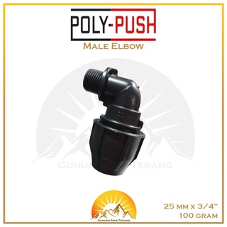 Jual Poly Push HDPE Fitting Knee Drat Luar 25 mm 3/4 " Male Threaded Elbow | Shopee Indonesia