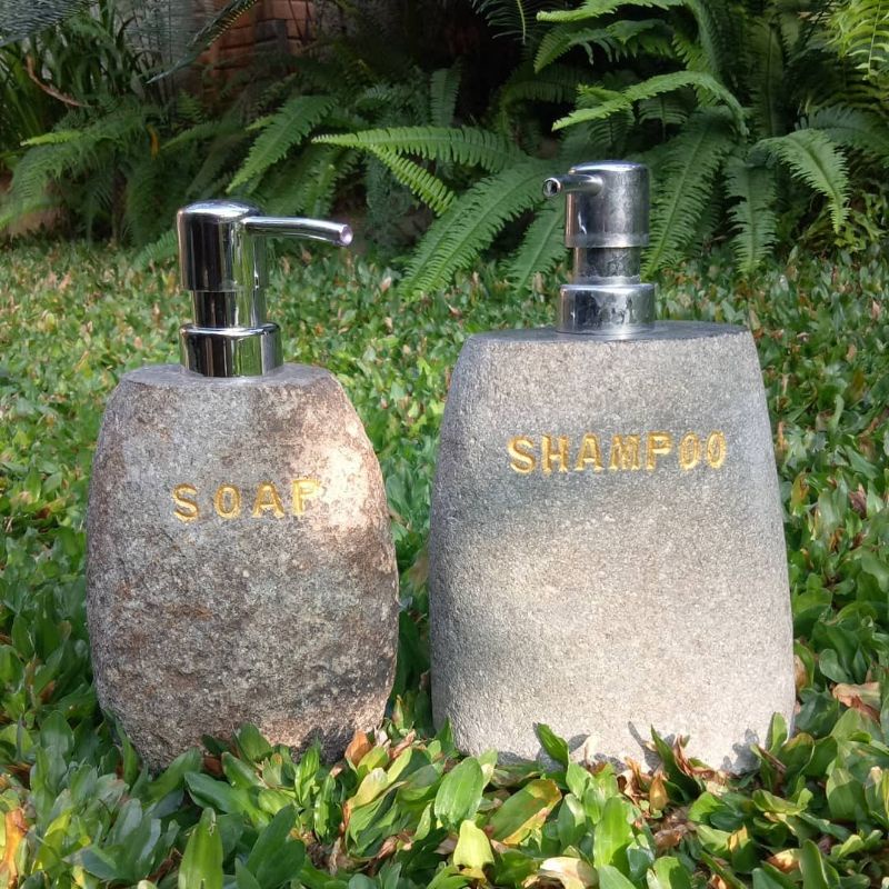 Jual Botol sabun cair / botol sampo unik dari batukali | Shopee Indonesia