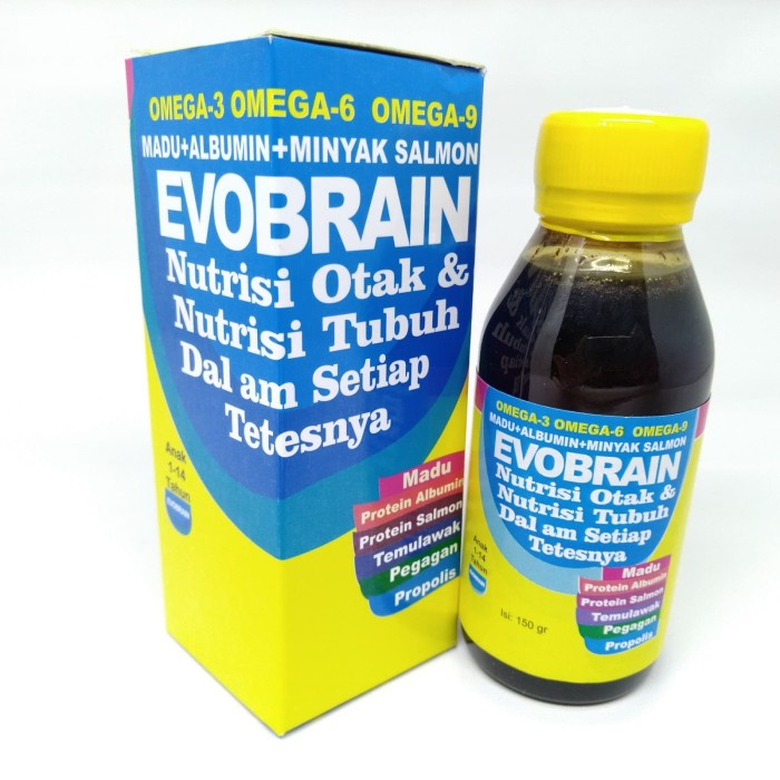 Jual Evobrain / Evo Brain - Madu Albumin Minyak Ikan Salmon Omega 3 6 9 | Shopee Indonesia