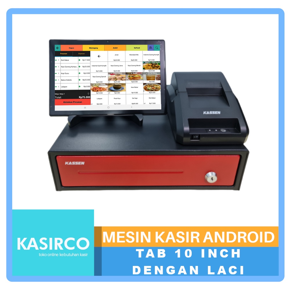 Jual Mesin Kasir Android Tab 10 Inch - Dengan Laci by Kasirco Indonesia ...