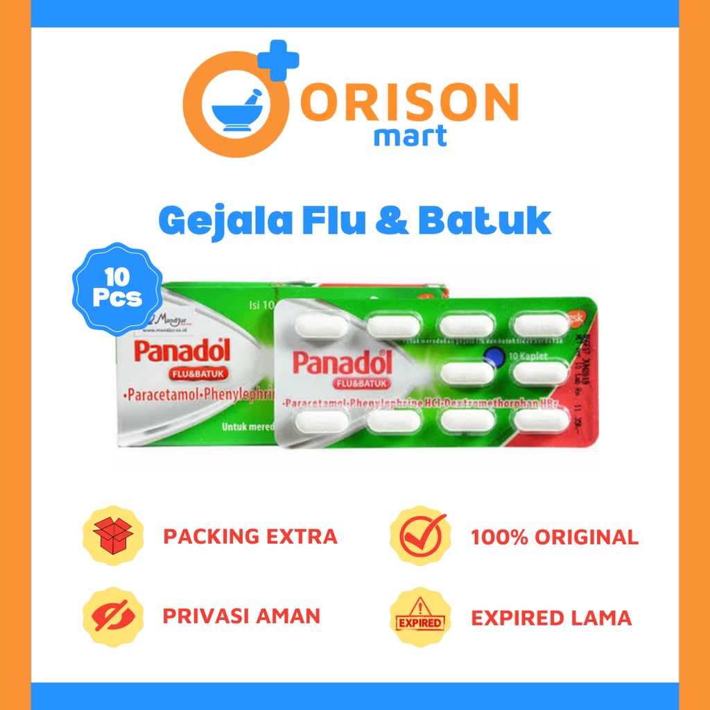 Jual PANADOL FLU DAN BATUK BOX ISI 10 BLISTER @10 TABLET | Shopee Indonesia
