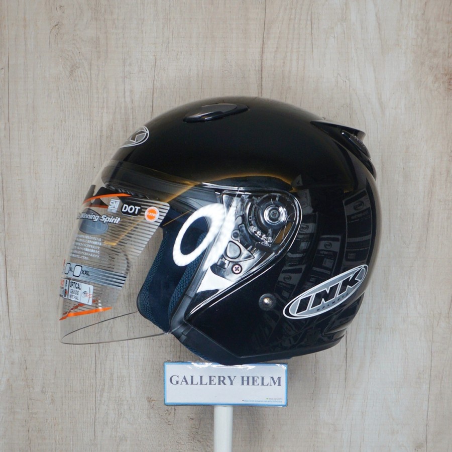 Jual INK Centro Solid Black Mett / helm ink / helm half face / original ...