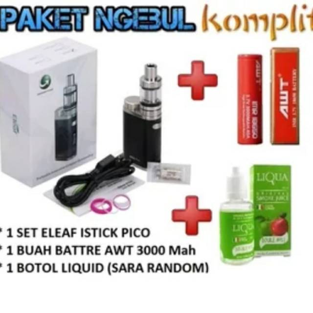 Jual Paket ngebul Vape Vapor i Stick Pico 75 Watt Rokok Elektrik Murah ...