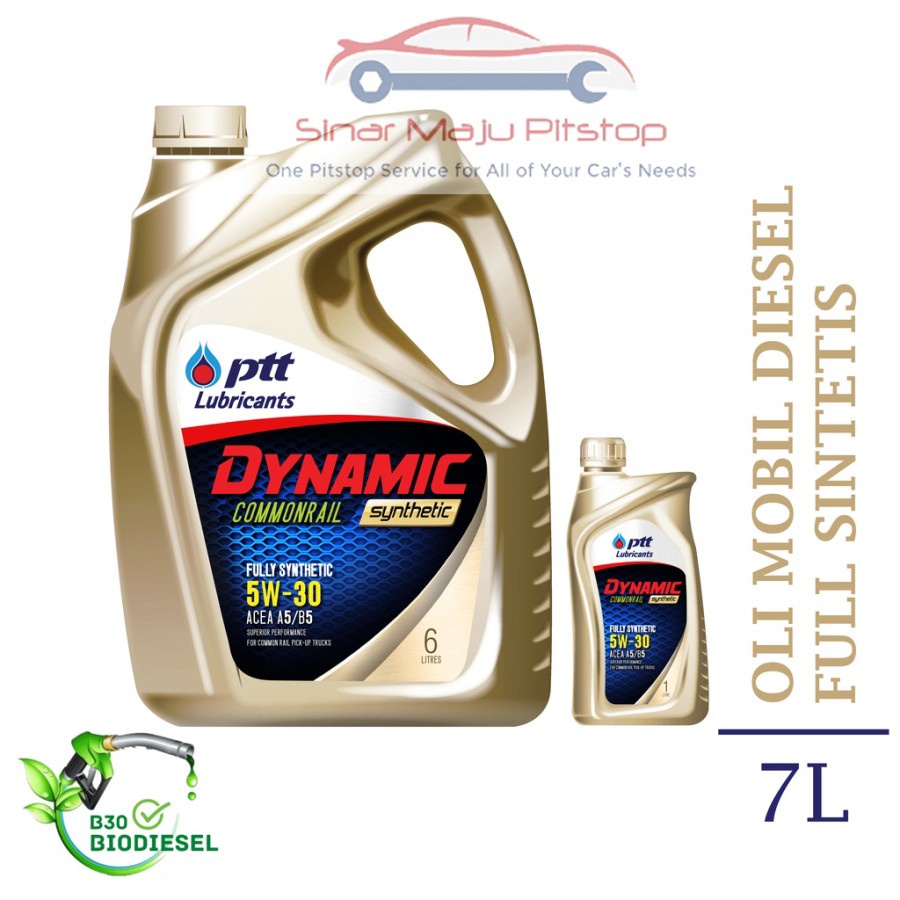 Jual PTT LUBRICANTS DYNAMIC COMMONRAIL FULL SYNTHETIC 5W-30 Original 7 Liter Made In Thailand ...