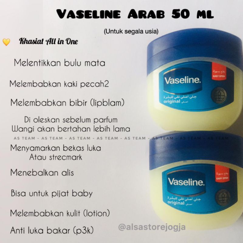 Vaseline Arab 60ml / obat siku kering / bibir kering/ ruam popok / kuku ...