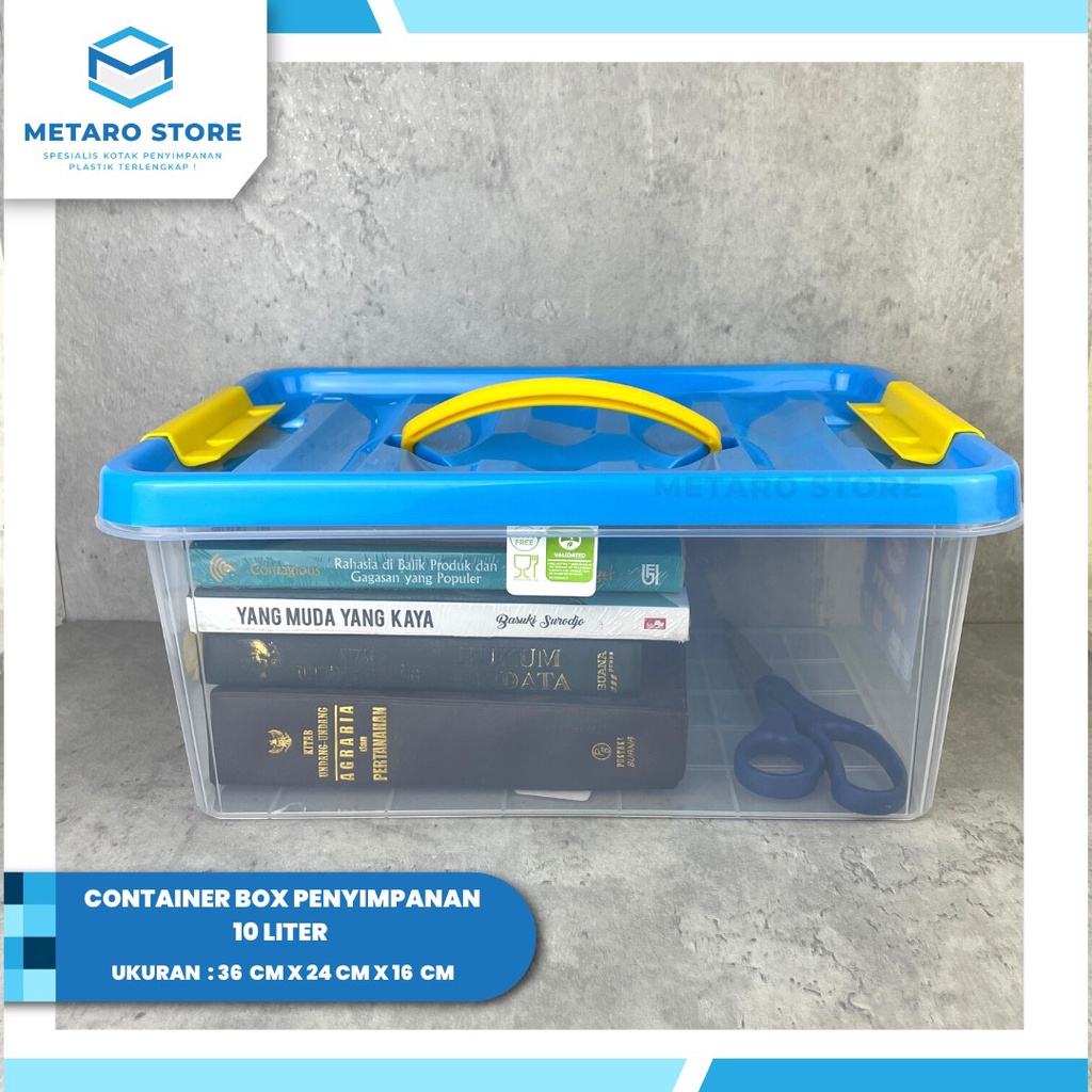 Jual Kontainer box penyimpanan 10 liter dengan pengunci plastik Bagus ...