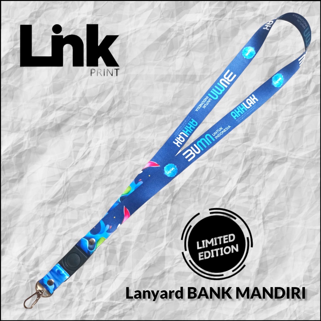 Jual Tali Id Card Lanyard Bank Mandiri Bumn Livin Akhlak Satuan ...