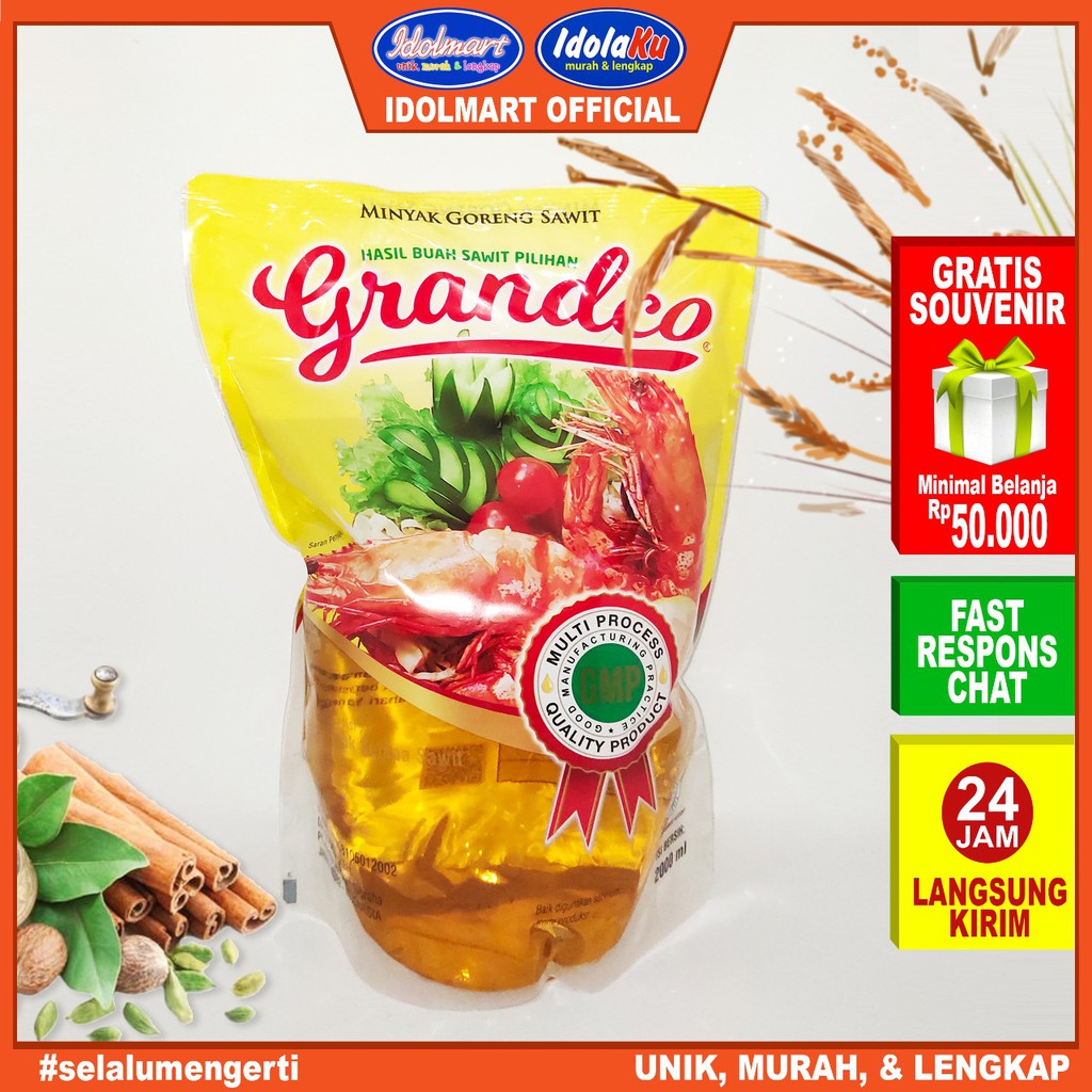 Jual IDOLAKU Minyak Goreng Grandco / Sunco / Tropical - 2 Liter ...