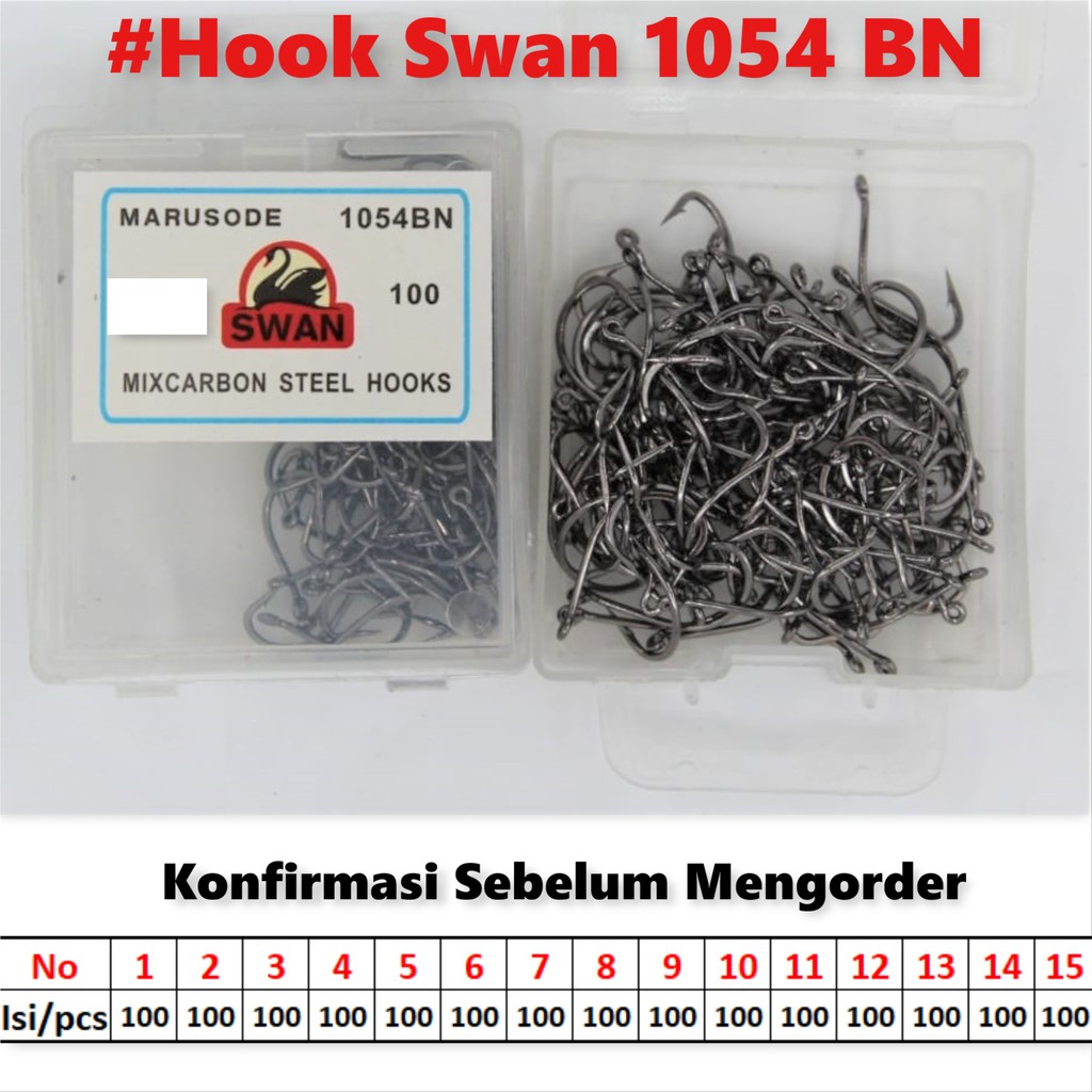 Jual Hook Swan Marusode And Chinu Ring Bahan Carbon Per Kotak | Shopee ...