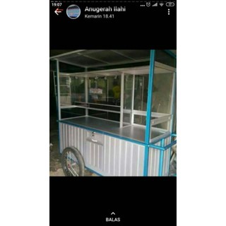 Jual gerobak roti bakar gerobak jualan serbaguna gerobak alumunium ...