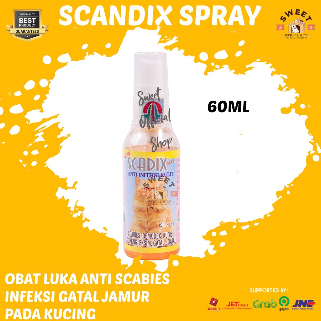 Jual Scadix Spray - Obat Semprot Anti Infeksi Kulit Kucing Original 60 ...