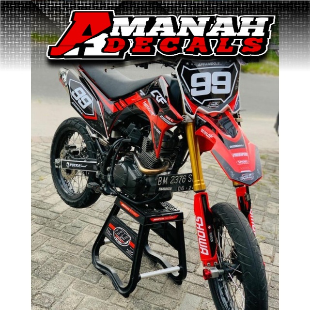 Jual DECAL CRF 150 L MOTIF SUPERMOTO / DECAL CRF MERAH / DECAL CRF 150 ...