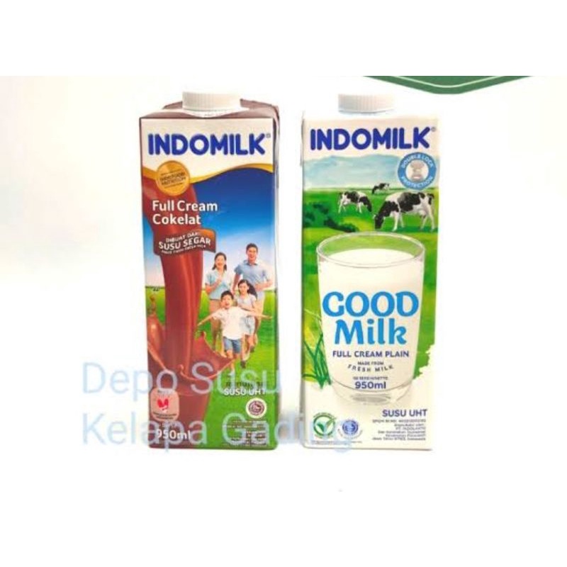 Jual Indomilk Full Cream - Cokelat Susu UHT kemasan literan 950 ml | Shopee Indonesia
