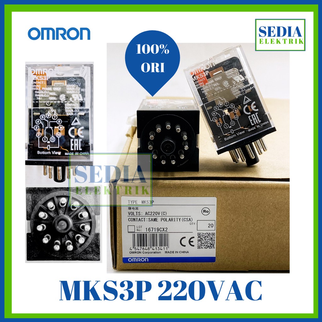 Jual Relay Omron MKS3P-220VAC MKS3P 220VAC Indonesia|Shopee Indonesia