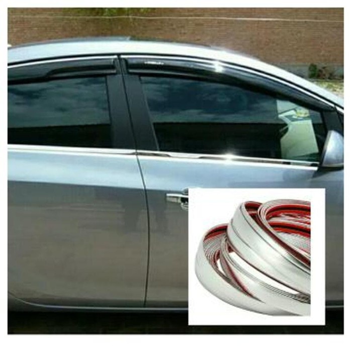 Jual MOBIL-GUARD-BUMPER- LIST MOULDING CHROME SILVER LIST JENDELA PINTU ...