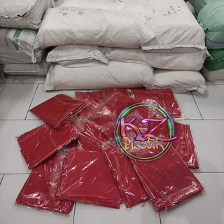 Jual Kantong Plastik Sampah Merah 60 x 100 Cm , Plastik PE Merah 60x100 ...