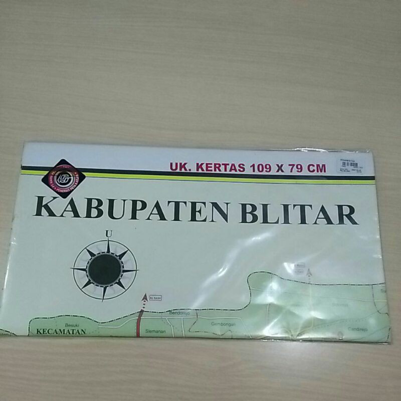 Jual peta kabupaten blitar ukuran 109x79 cm | Shopee Indonesia