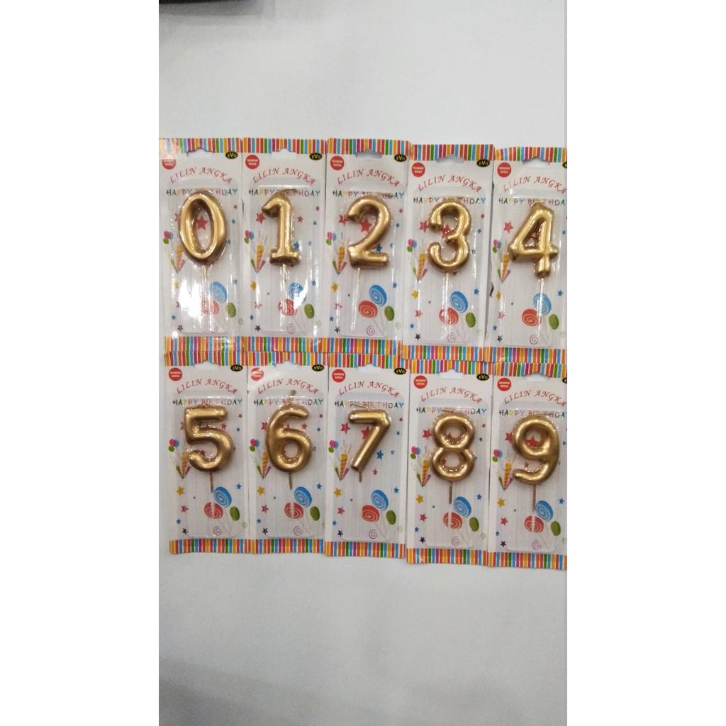 Jual Lilin Angka Warna Gold Metalik / Lilin Ulang Tahun Gold | Shopee ...