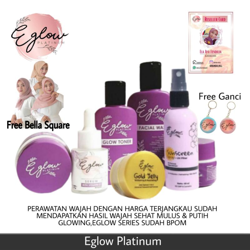 Jual PAKET WHITENING EGLOW Platinum TERLENGKAP GLOWING HANYA DALAM 1 ...