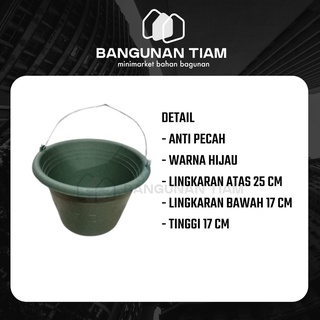 Jual EMBER COR PLASTIK HIJAU 14" ~ ANTI PECAH EMBER TUKANG BANGUNAN ...