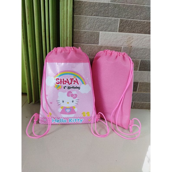 Jual tas ulang tahun murah /tas ultah/Tas serut ada kantong | Shopee ...