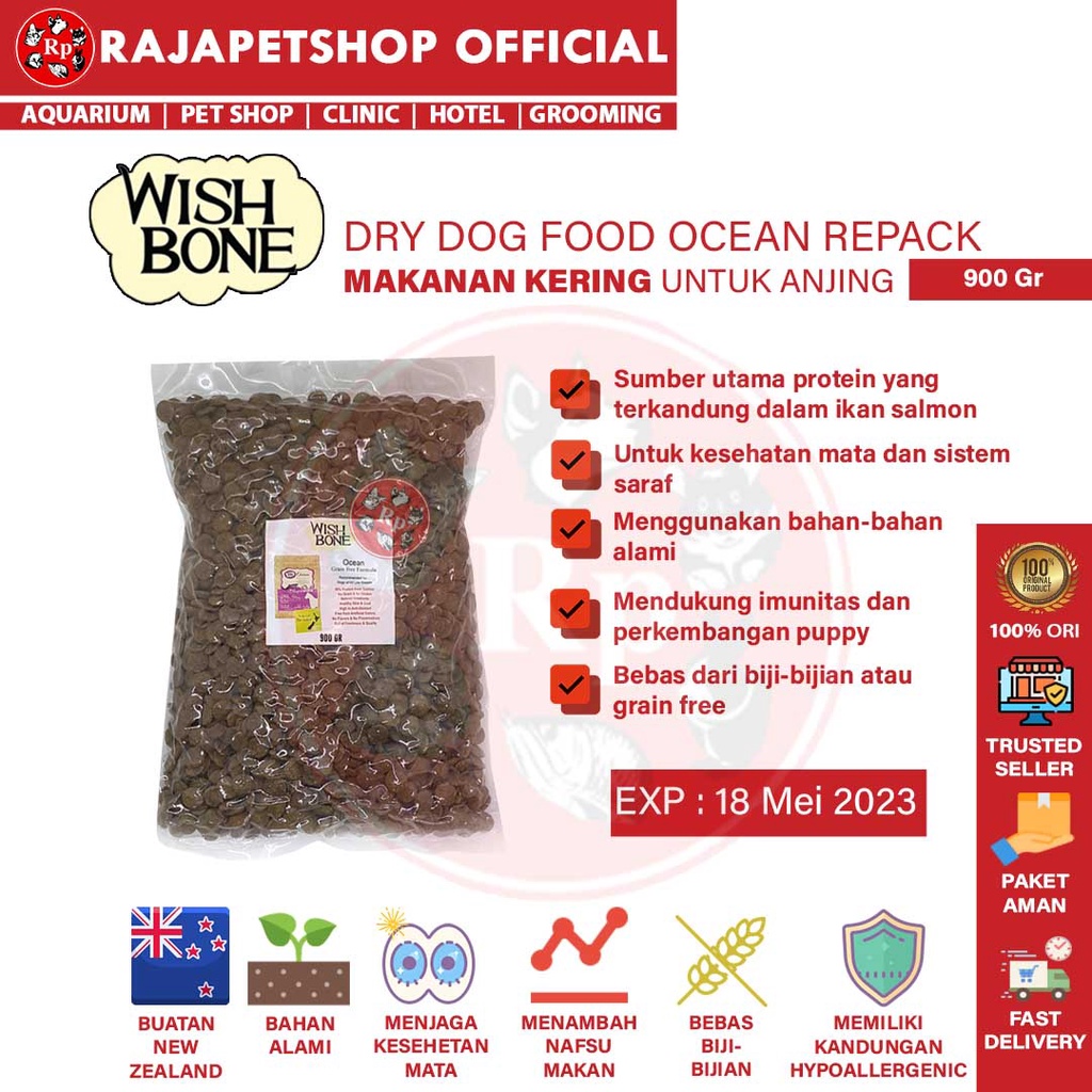 Jual ( PAKAN ) WISHBONE DOG OCEAN REPACK 900 GR DRY FOOD MAKANAN ANJING ...