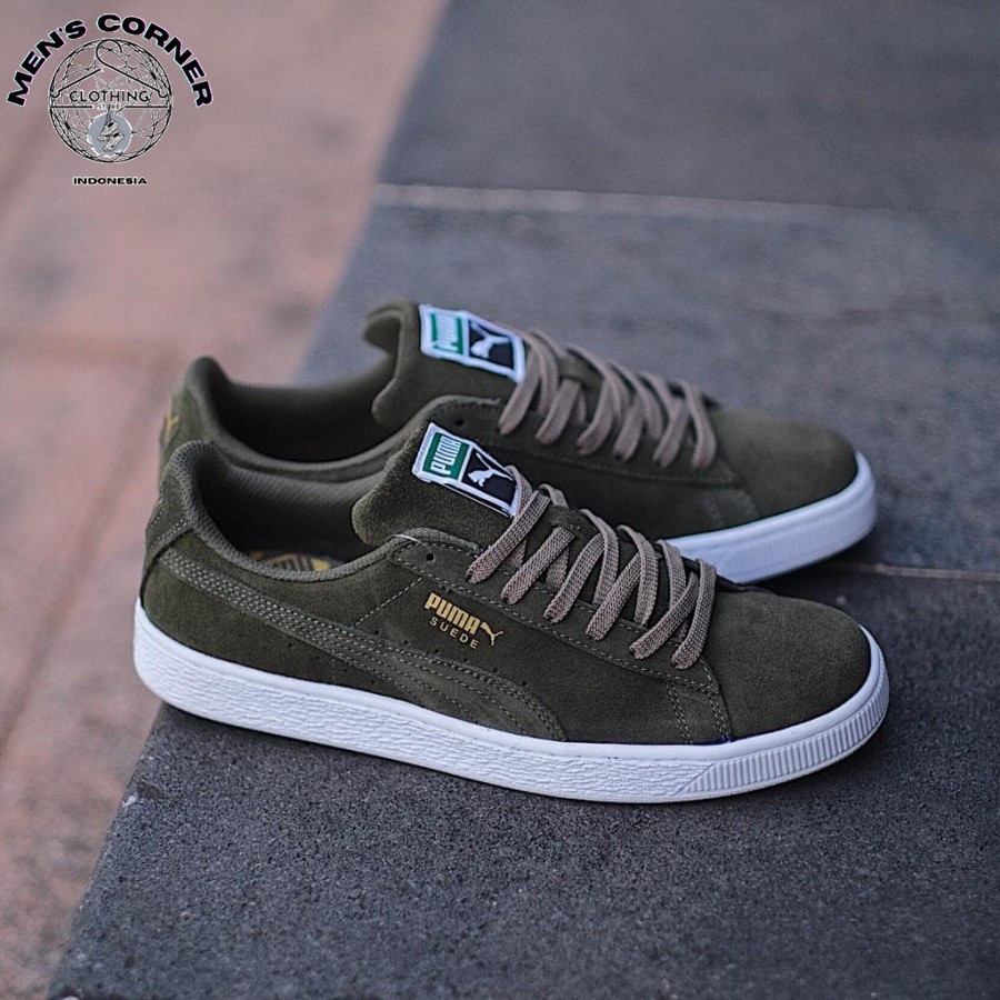 Jual SEPATU PUMA ORI SUEDE GREEN ARMY NEW ORIGINAL SNEAKERS | Shopee ...