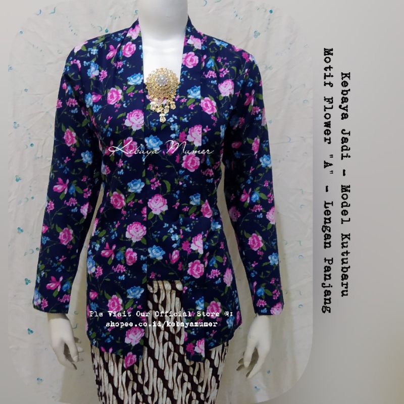 Jual Kebaya Kutubaru. Kebaya Bunga. Kebaya Jadul Indonesia|Shopee Indonesia