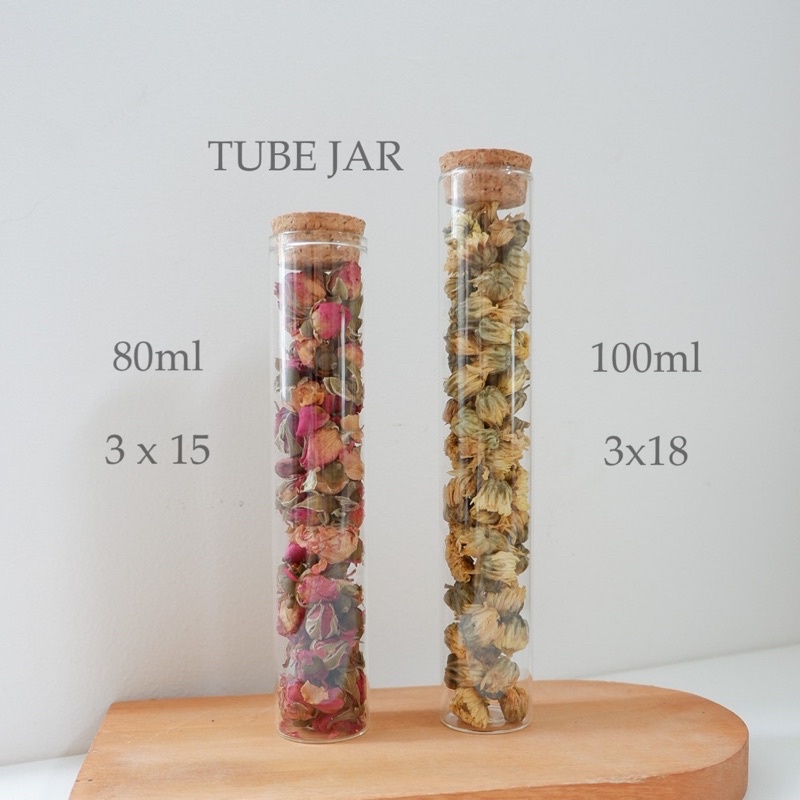 Jual Tube Test Cork | Tabung Kaca tutup cork | Tube Jar 80ml 100ml ...
