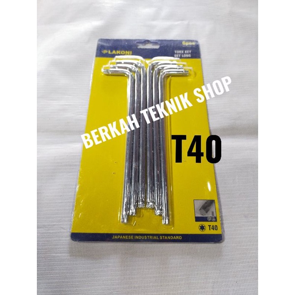 Jual kunci L bintang long T40 L panjang T 40 torx key long sock sok ...