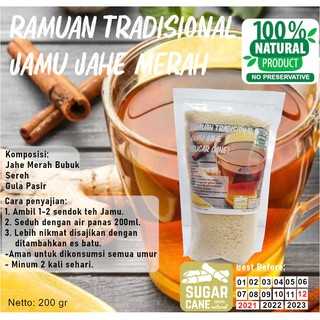 Jamu Jahe Merah Instan Tanpa Ampas 200 Gram | Shopee Indonesia