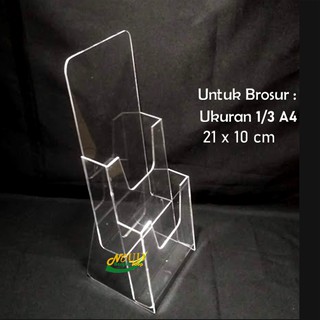 Jual Tempat Brosur Akrilik Standing leaflet - 2 susun - Ukuran ...