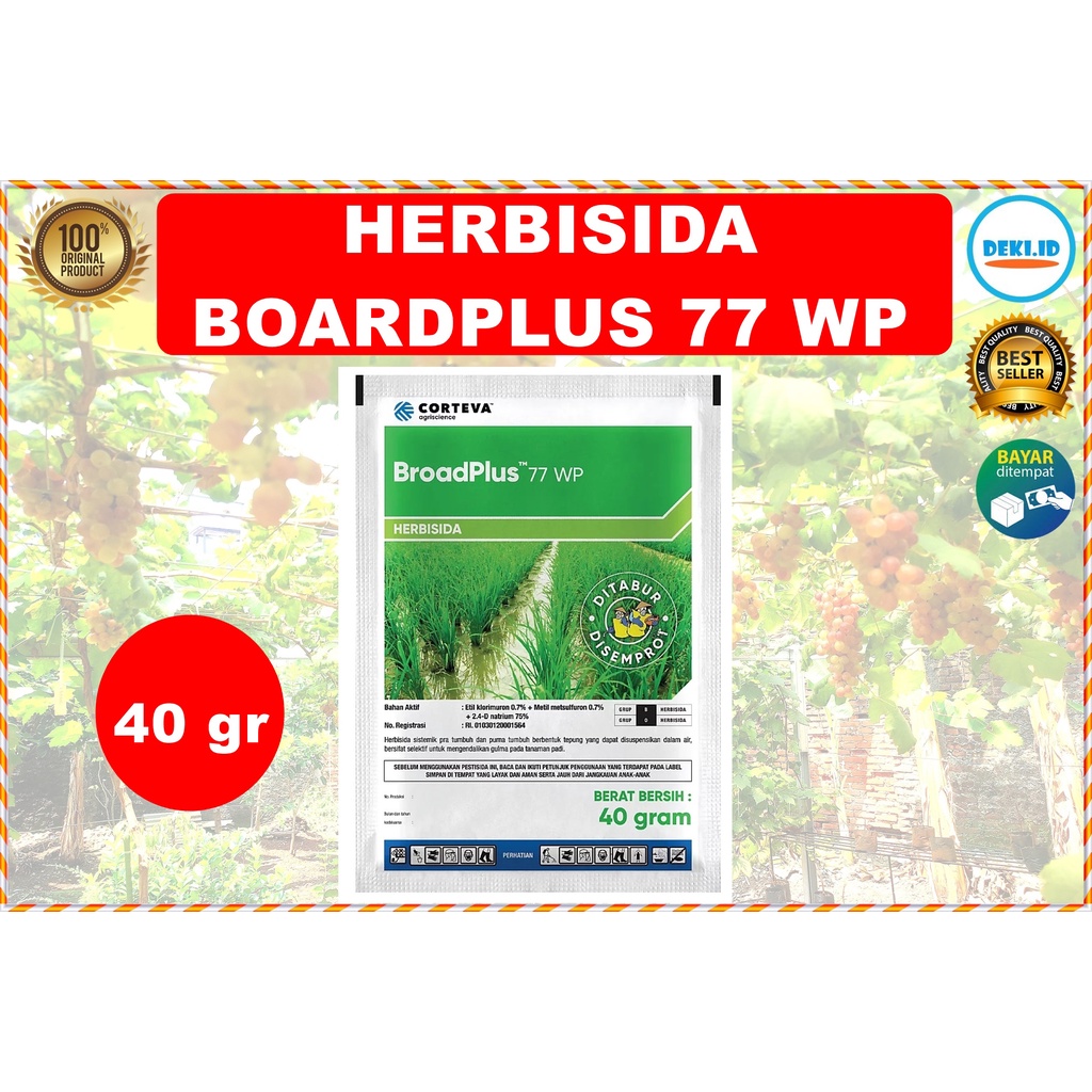 Jual Broadplus 77 WP 40gr Herbisida Sistemik Padi Pembasmi Rumput Gulma Tanaman Broad Plus Ally ...