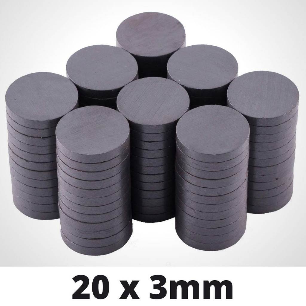 Jual Magnet Hitam Ferrite Black Magnet 20x3mm | 20mm x 3mm | 20x3 mm (2 ...