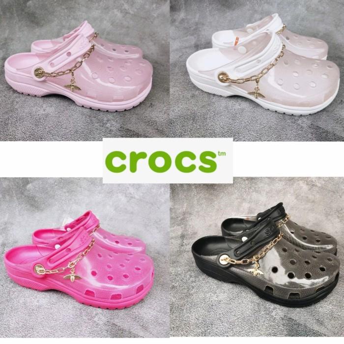 Jual Crocs classic translucent / sandal crocs wanita yang mi collab ...