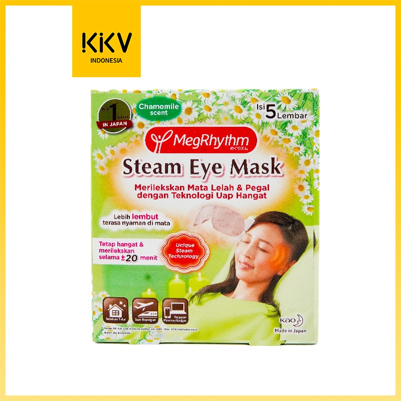 Jual KKV - MEGRHYTHM STEAM EYE MASK CHAMOMILE / LAVENDER / ROSE 5 Pcs ...