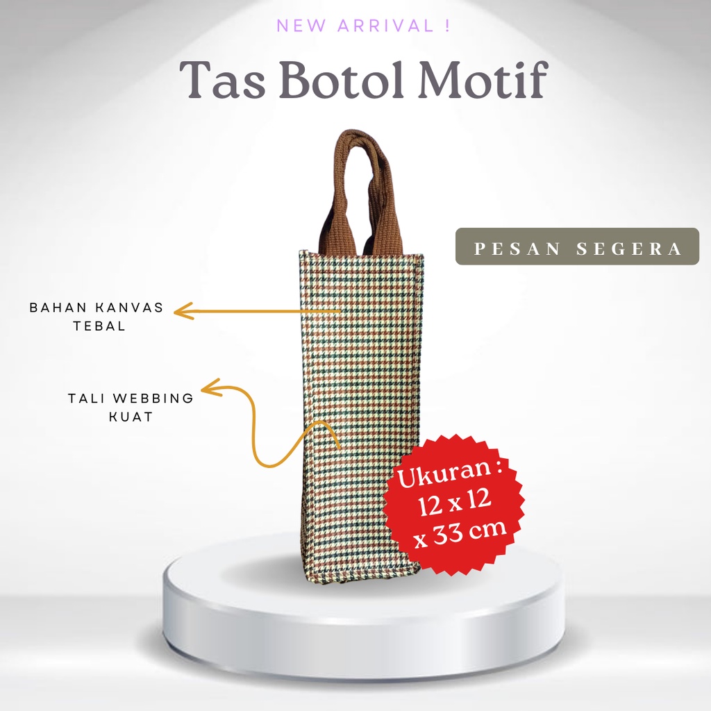 Jual TAS KAIN - TAS BOTOL MINUM - TAS BOTOL BAHAN KUAT TEBAL 2 LITER ...