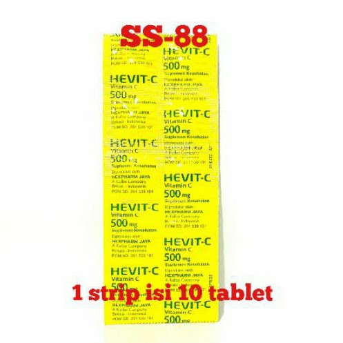 Jual HEVIT-C ~ VITAMIN C 500mg ( 1 strip isi 10 tablet ) | Shopee Indonesia