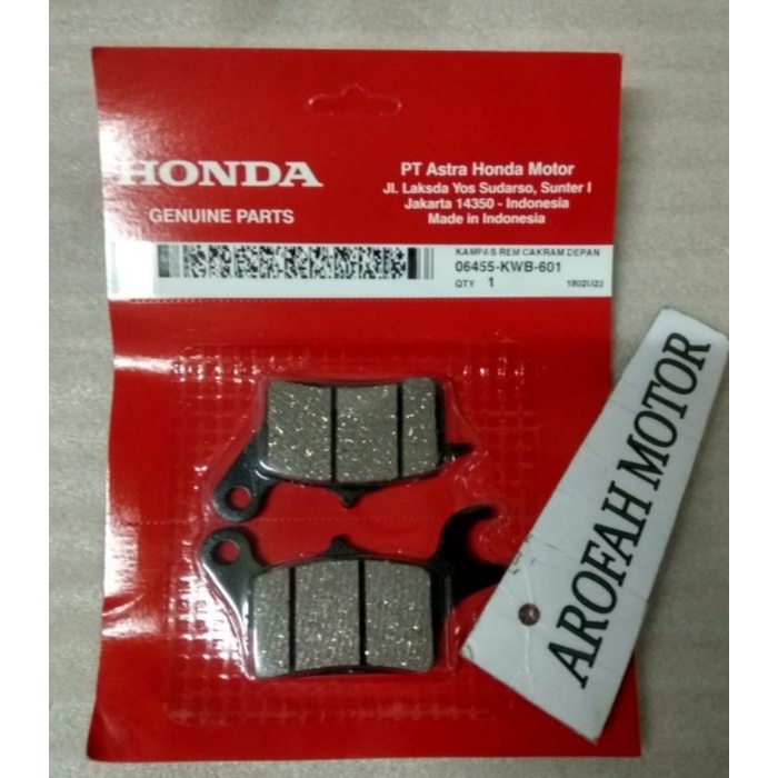 Jual 06455KWB601 Kanvas Rem Kampas Rem (Disk) Cakram Depan Pad Set Fr ...