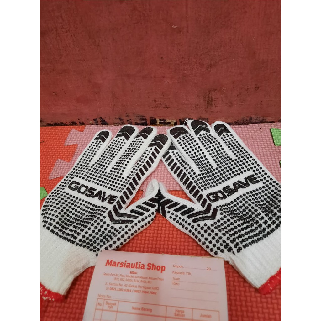 Jual Sarung Tangan BINTIK Katun 6 Benang GOSAVE per PASANG | Shopee ...