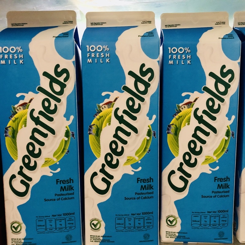 Jual Greenfields Fresh milk 1 LT - Susu Greenfields | Shopee Indonesia