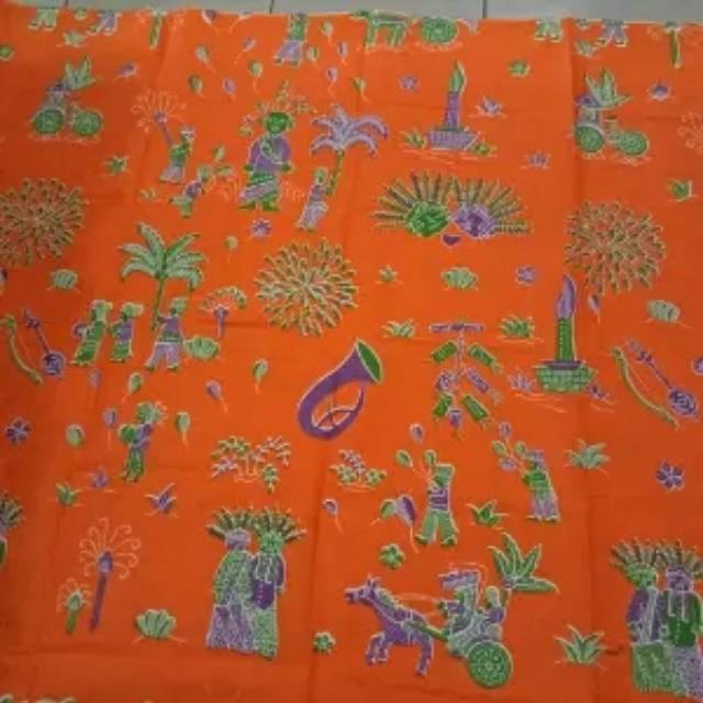 Jual Kain batik katun ondel ondel betawi o1 | Shopee Indonesia