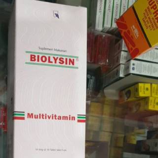Jual Biolysin tablet 1box si 100 tablet ada kandungan vitamin c ...
