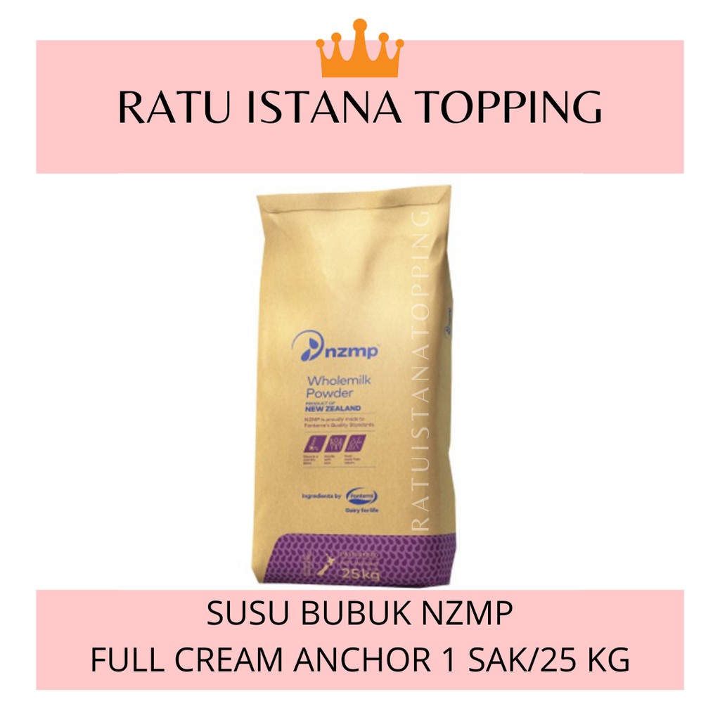 Jual SUSU BUBUK FULL CREAM ANCHOR NZMP 1 SAK-POWDER MILK ANCHOR 25 KG ...