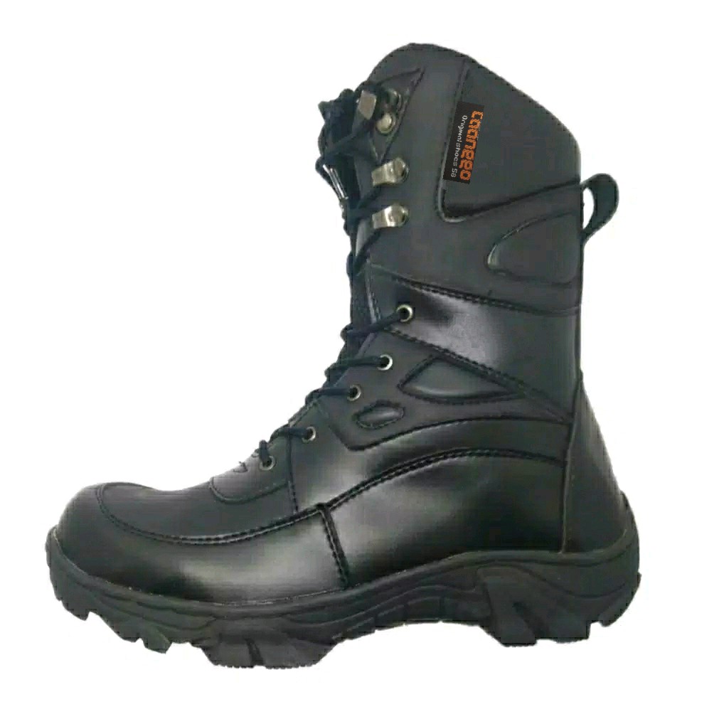 Sepatu pdl safety boot TNI POLRI COWBOY BIKERS tinggi 8 inc original ...